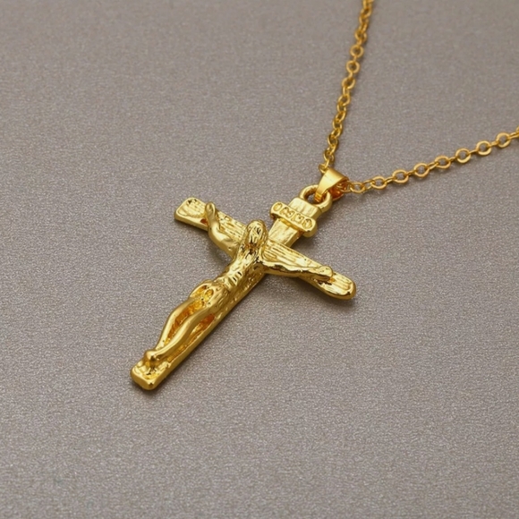 Jewelry | 18k Gold Jesus Cross Holy Pendant Necklace Prayer Christian ...